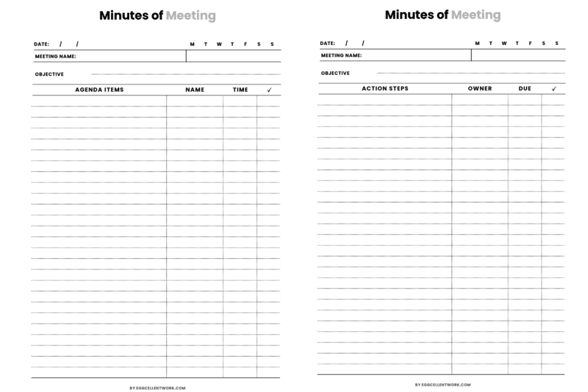 [Free Download] 10 Minutes of Meeting Templates For Every Type of ...