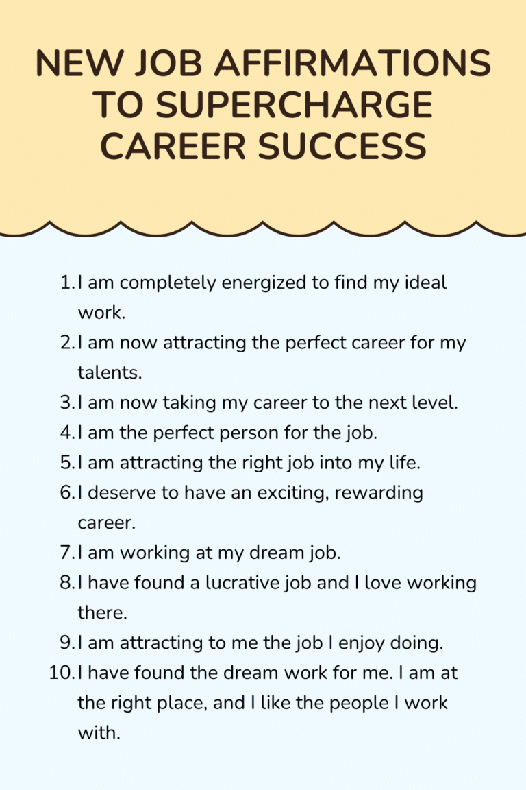 111+ Powerful Affirmations For Manifesting Your Dream Job