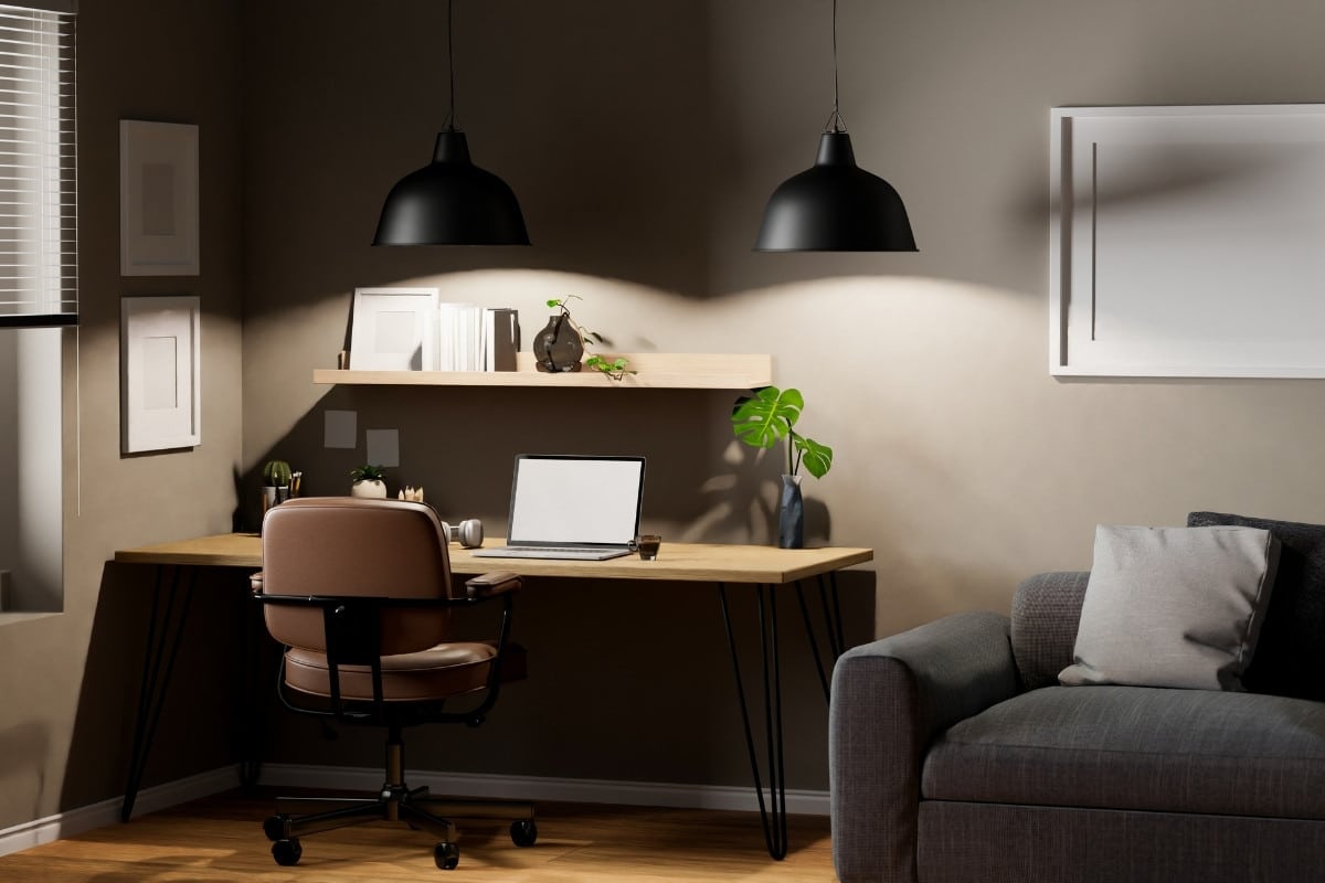 19 Gorgeous Home Office Lighting Ideas That Will Brighten Your Space ...
