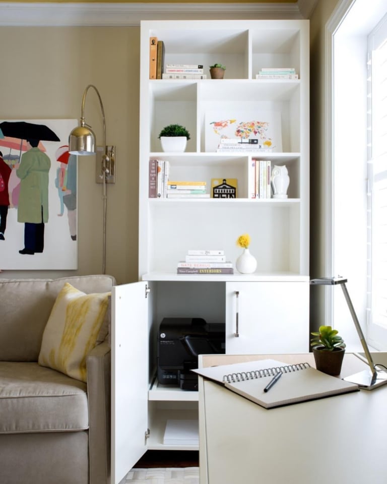 18 Clever Hidden Printer Storage Ideas That Look Like Furniture