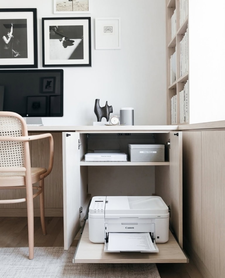 18 Clever Hidden Printer Storage Ideas That Look Like Furniture